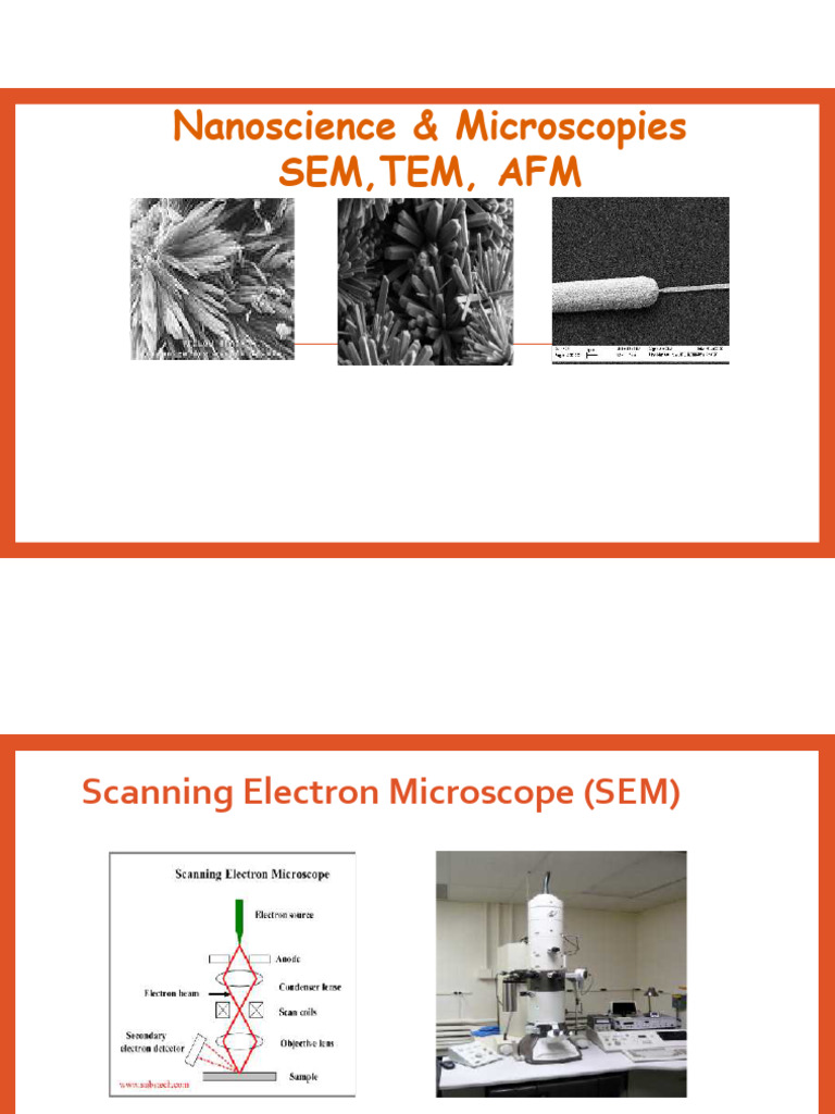 6 Nanoscience Microscopies 1 | PDF | Atomic Force Microscopy | Scanning ...