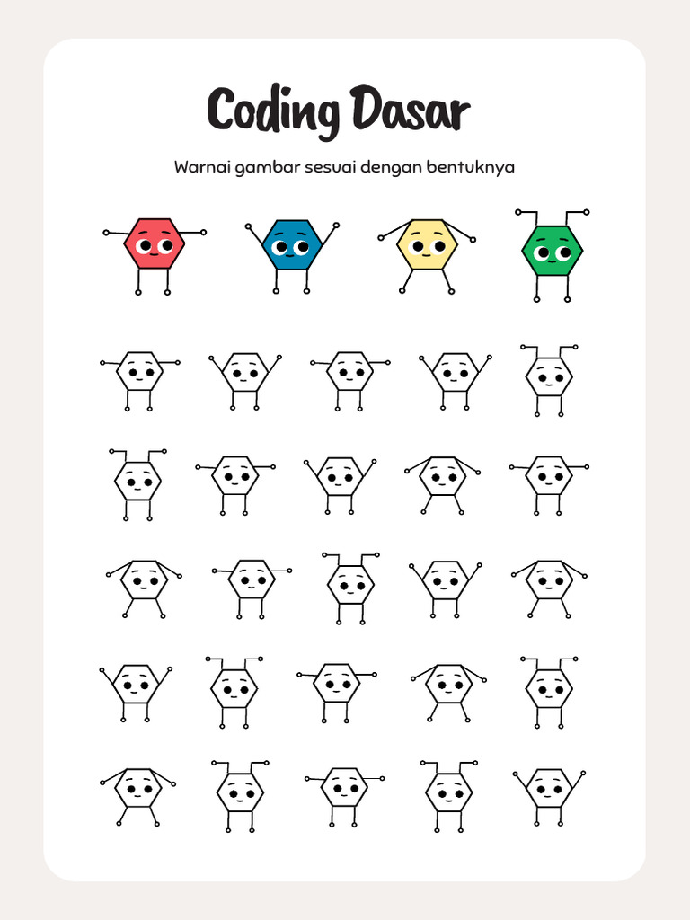 Coding Dasar Mewarnai Bentk | PDF