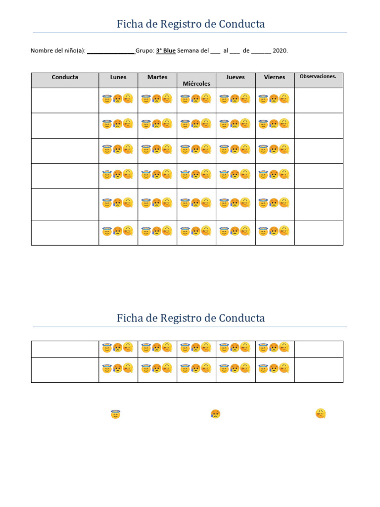 Registro de Conducta Escolar | PDF