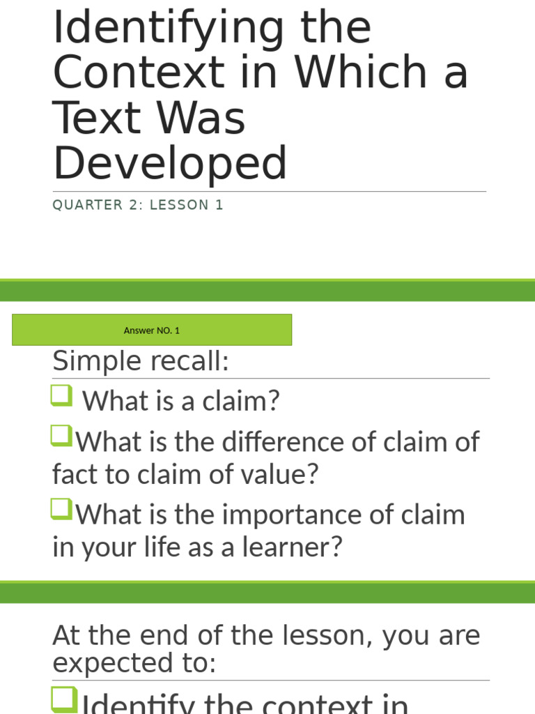1 Identifying The Context (Intertext) | PDF | Intertextuality | Cognition