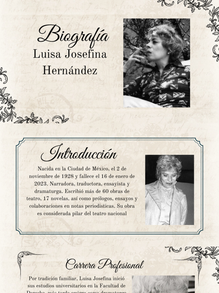 Biografía de Luisa Josefina Hernández | PDF