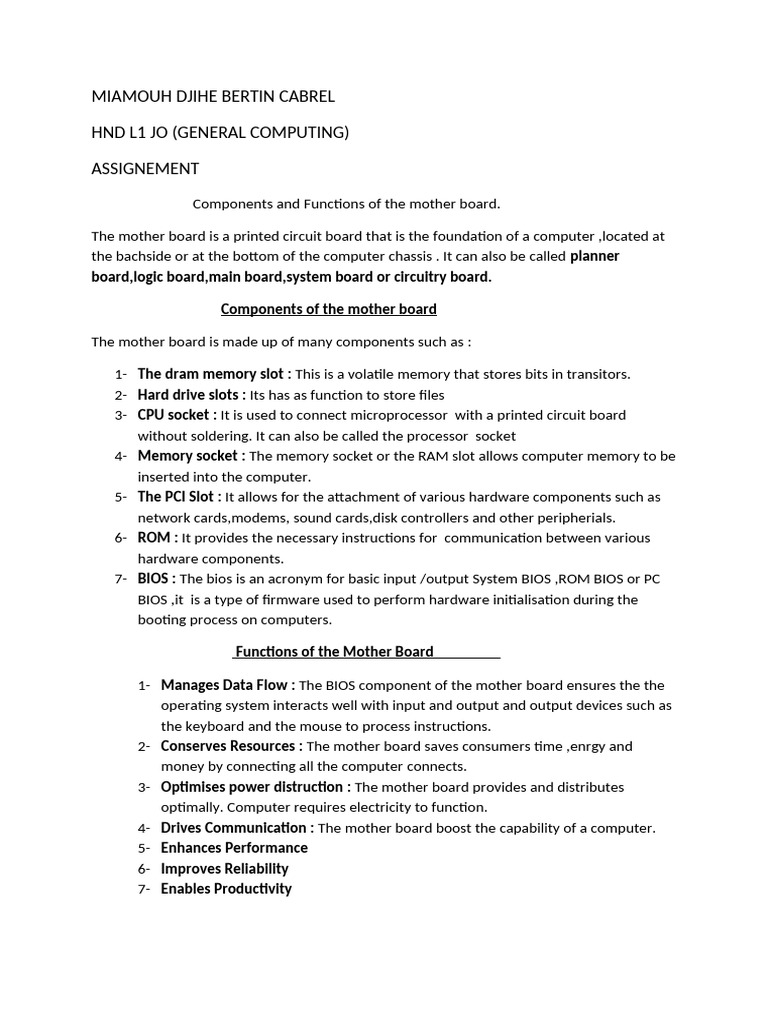 Miamouh Djihe Bertin Cabrel | PDF