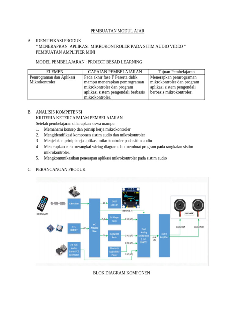 Modul Ajar Mikrokontroler Audio Video | PDF