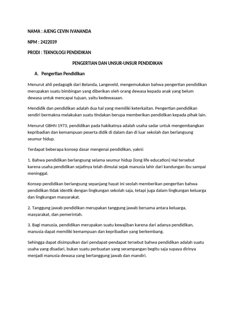 MK Peng. Pendidikan Tugas 2 | PDF