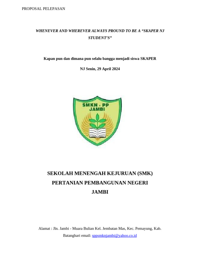 Proposal Pelepasan | PDF