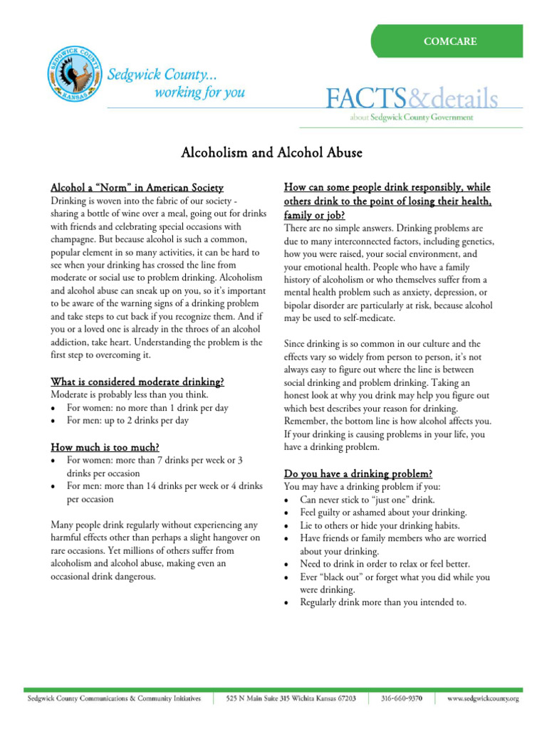 Alcohol Abuse and Alcoholism | PDF | Alcoholism | Substance Abuse