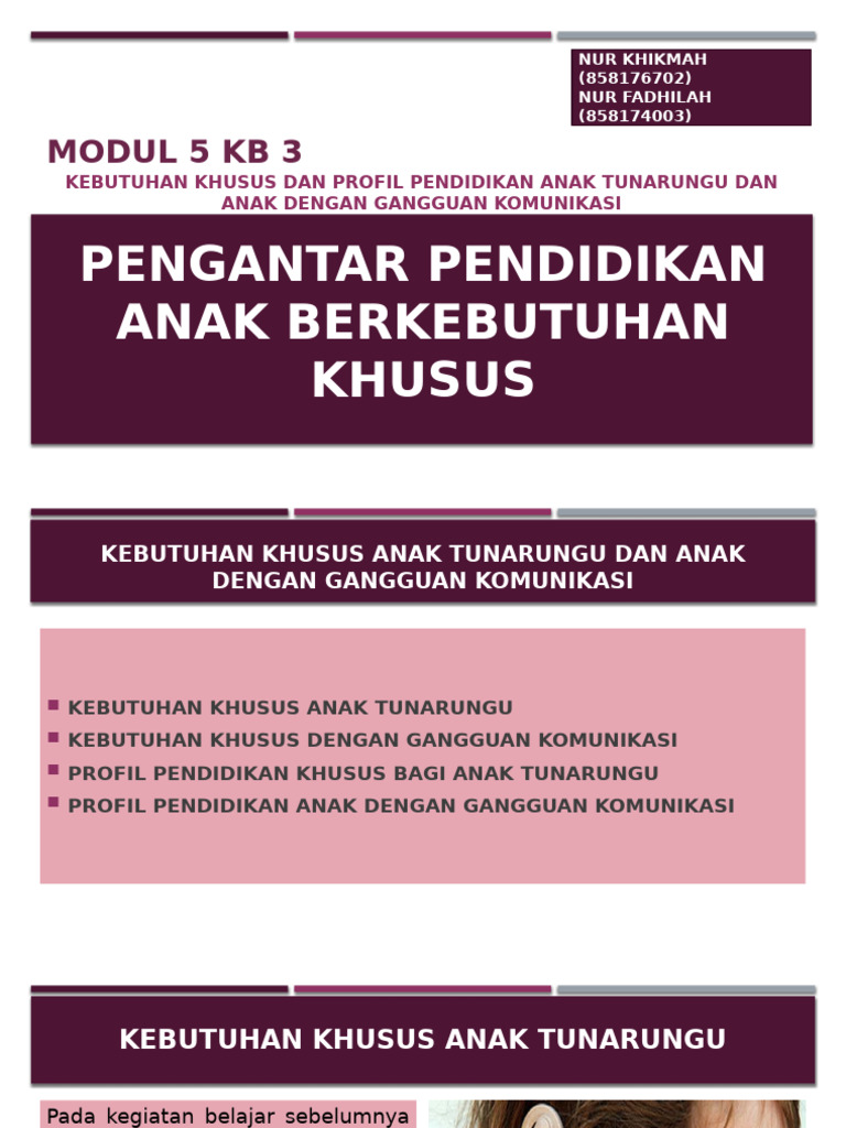 Modul 5 KB 3 Pengantar Anak Berkebutuhan Khusus | PDF
