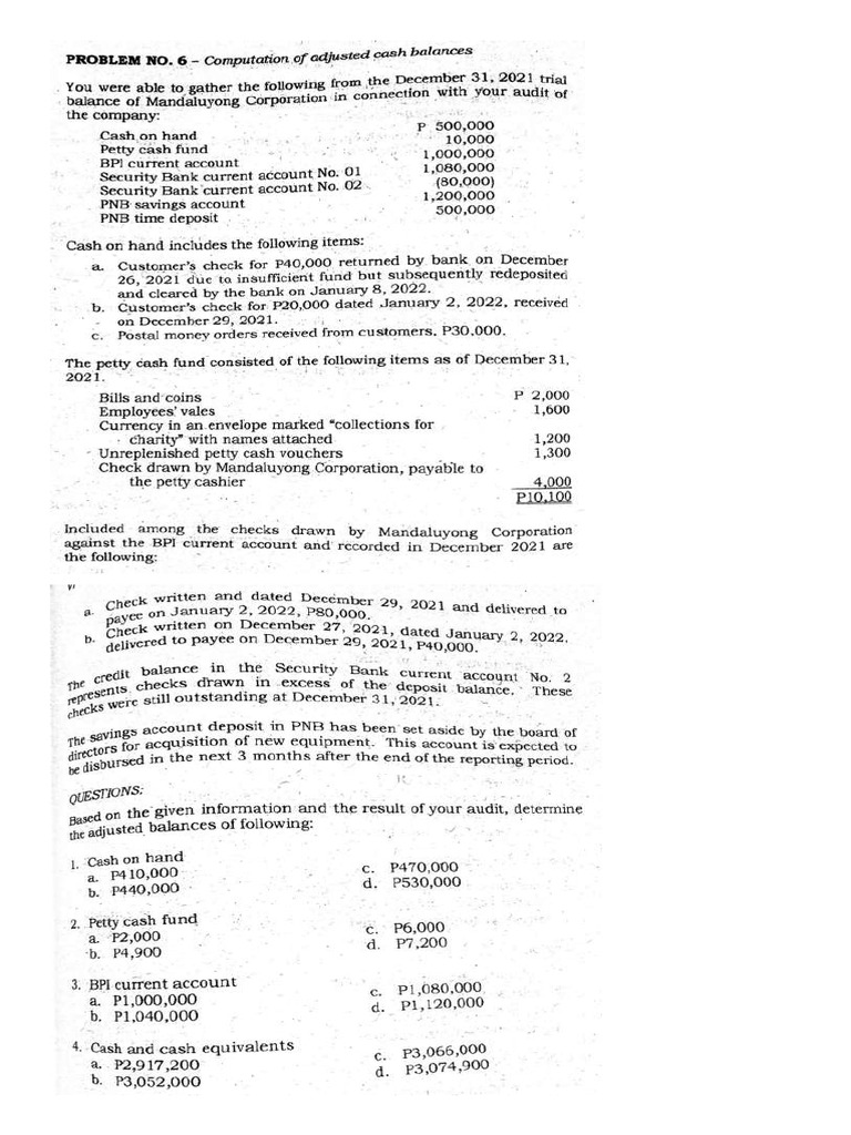 Ass#1 - Audit of Cce & Receivables | PDF