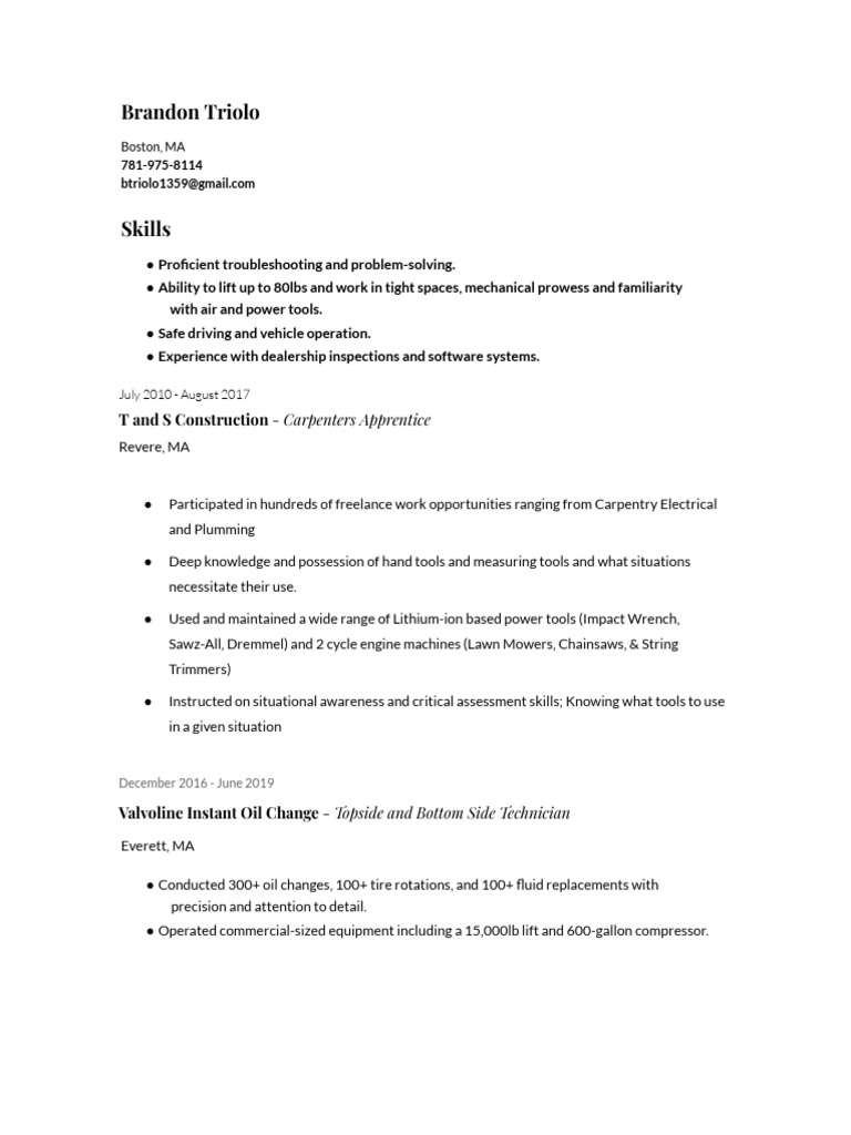 Technical Resume | PDF