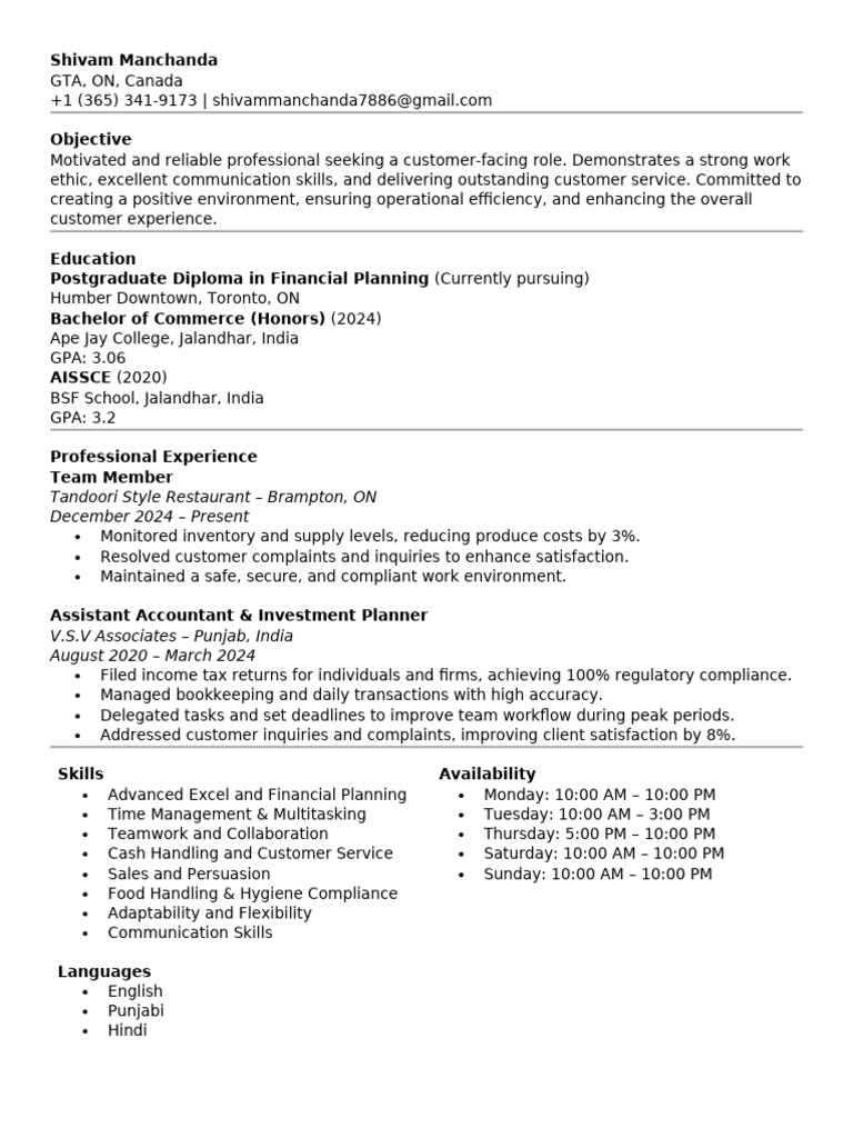 RESUME Shivam | PDF