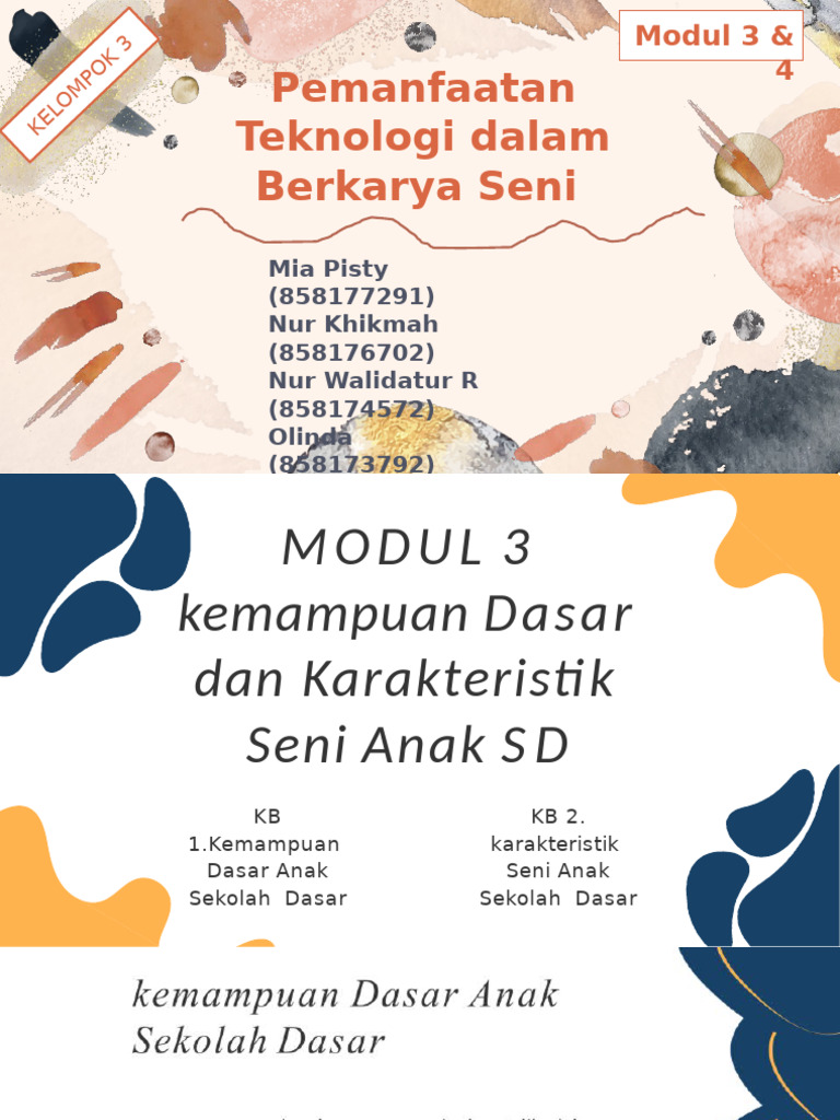Pendidikan Seni Di SD Modul 3 & 4 | PDF