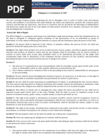 Article Iii (Bill of Rights) Section 1-22 | PDF | Search And Seizure | Defamation