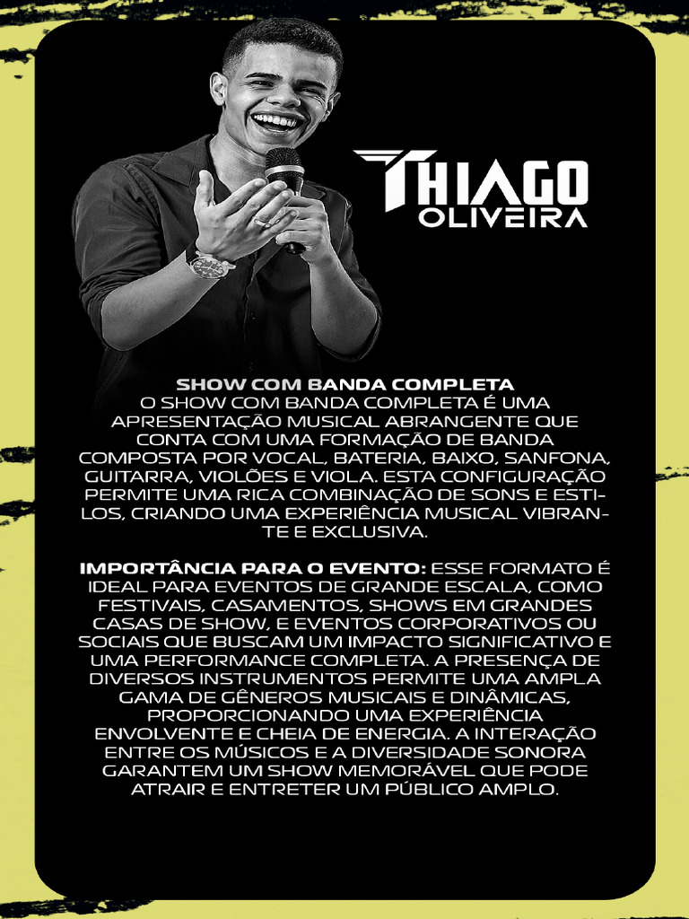 Thiago Oliveira - Proposta Shows | PDF