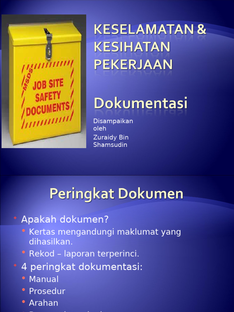 7 - Documentation Safety and Health | PDF