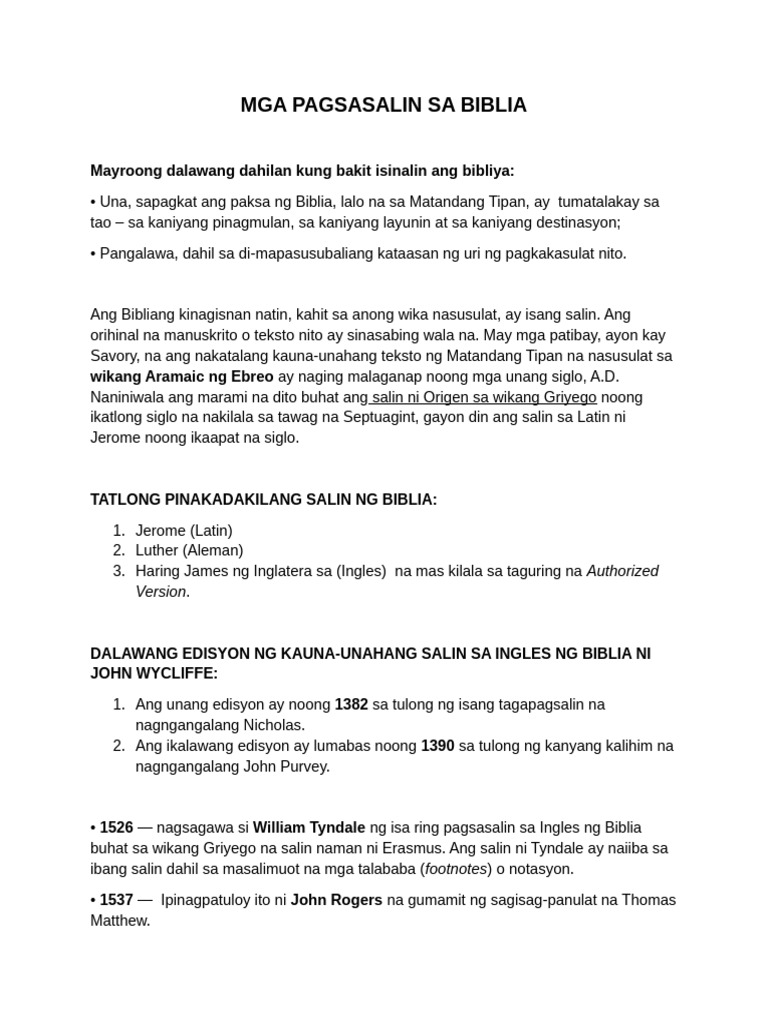 Introduksyon Sa Pagsasalin | PDF