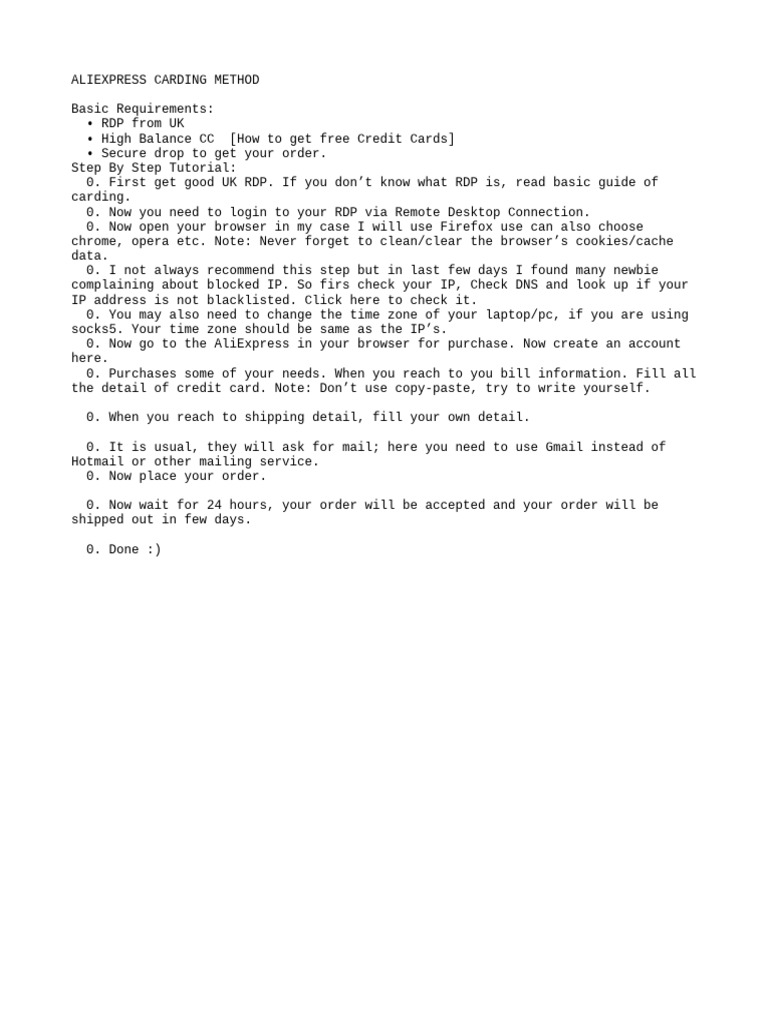 Carding Aliexpress | PDF
