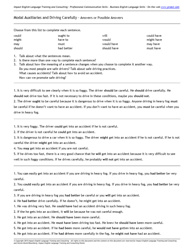Modals and Conditional Sentences Teachers Notes | PDF