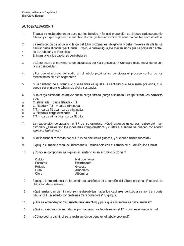 Fisiologia Renal Cap 3 | PDF | Sistema urinario | Riñón