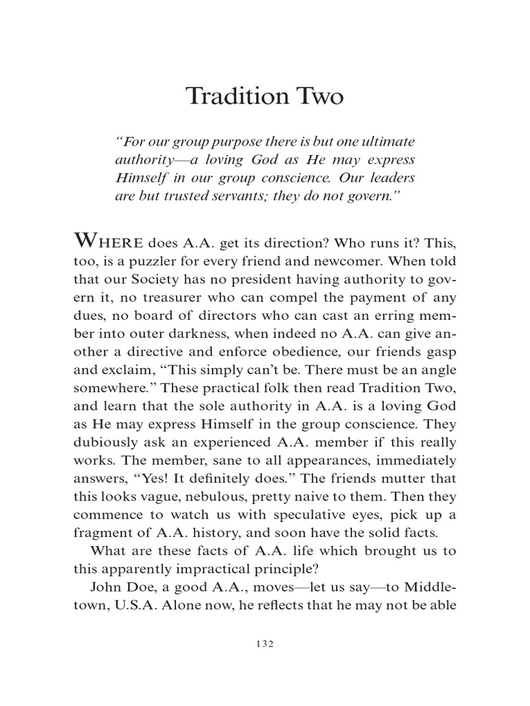 en_tradition2 | PDF | Alcoholics Anonymous | Conscience