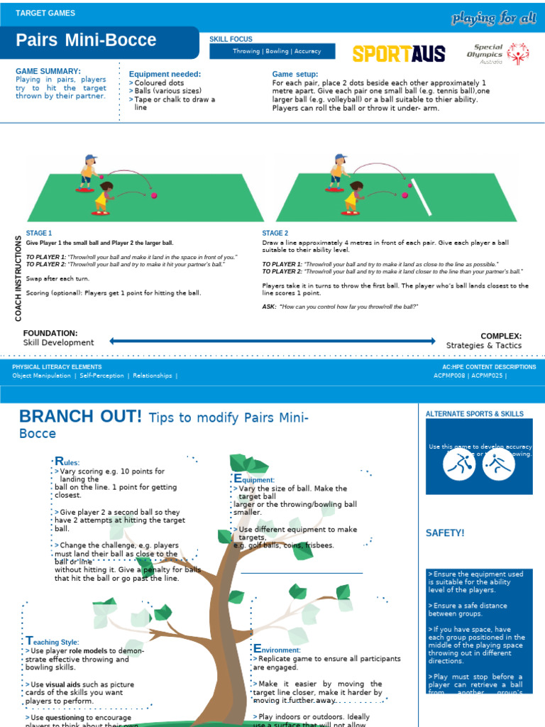 Target Games: Mini-Bocce & Boccia Guide | PDF | Ball | Ball Games