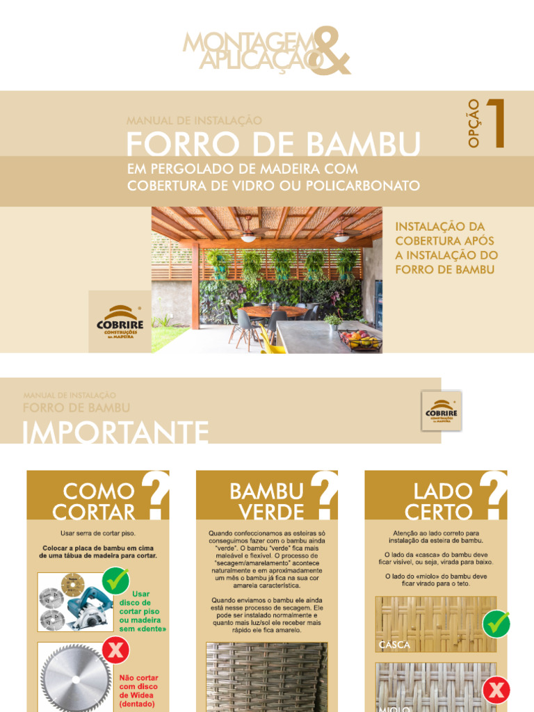 MANUAL FORRO BAMBU Opcao 1 1619717838609345 | PDF