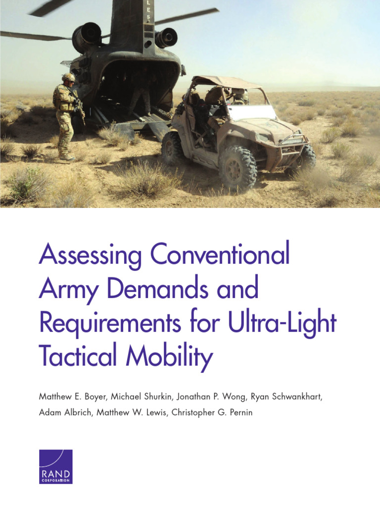 Assessing Conventional Army Demands and Requirements For Ultra-Light ...