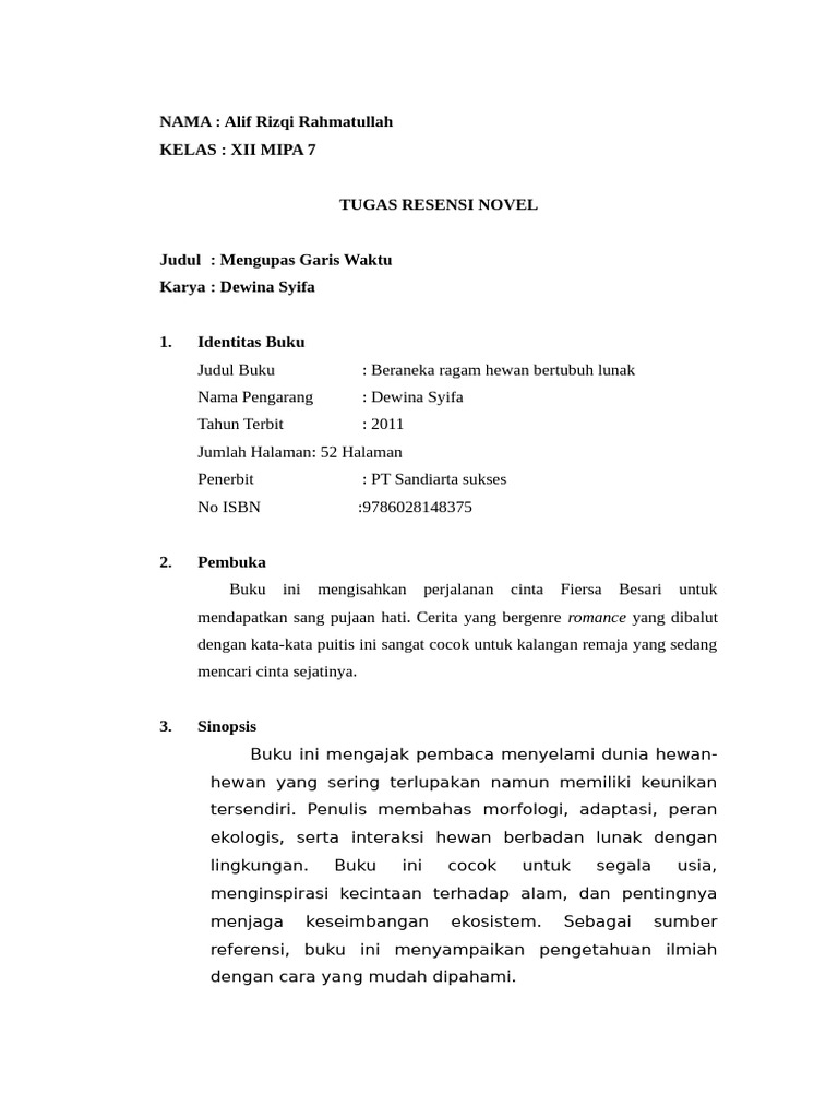 RESENSI - Alif Rizqi Rahmatullah - XII MIPA 7 | PDF