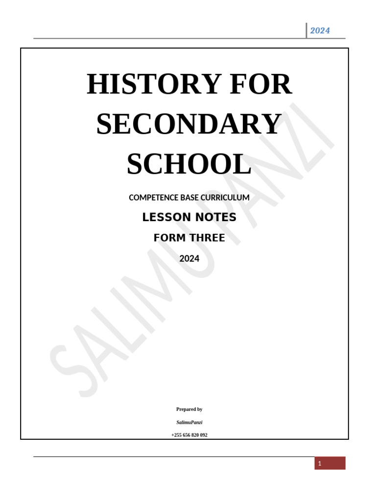 Panzi Notes, 2024-Hist f3 | PDF | Africa | Atlantic Slave Trade