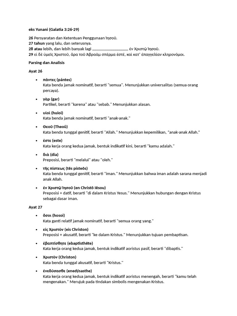 parsingan kitab galatia | PDF