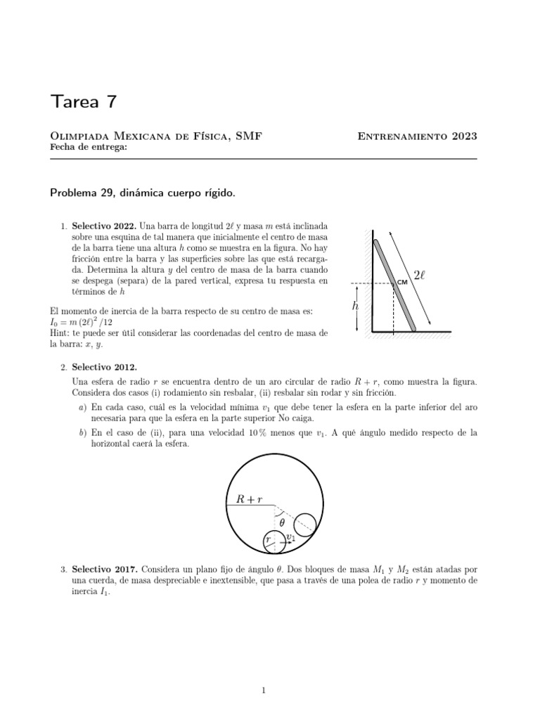 Olimpiadafisica2023 Tarea7 | PDF | Electrón | Esfera