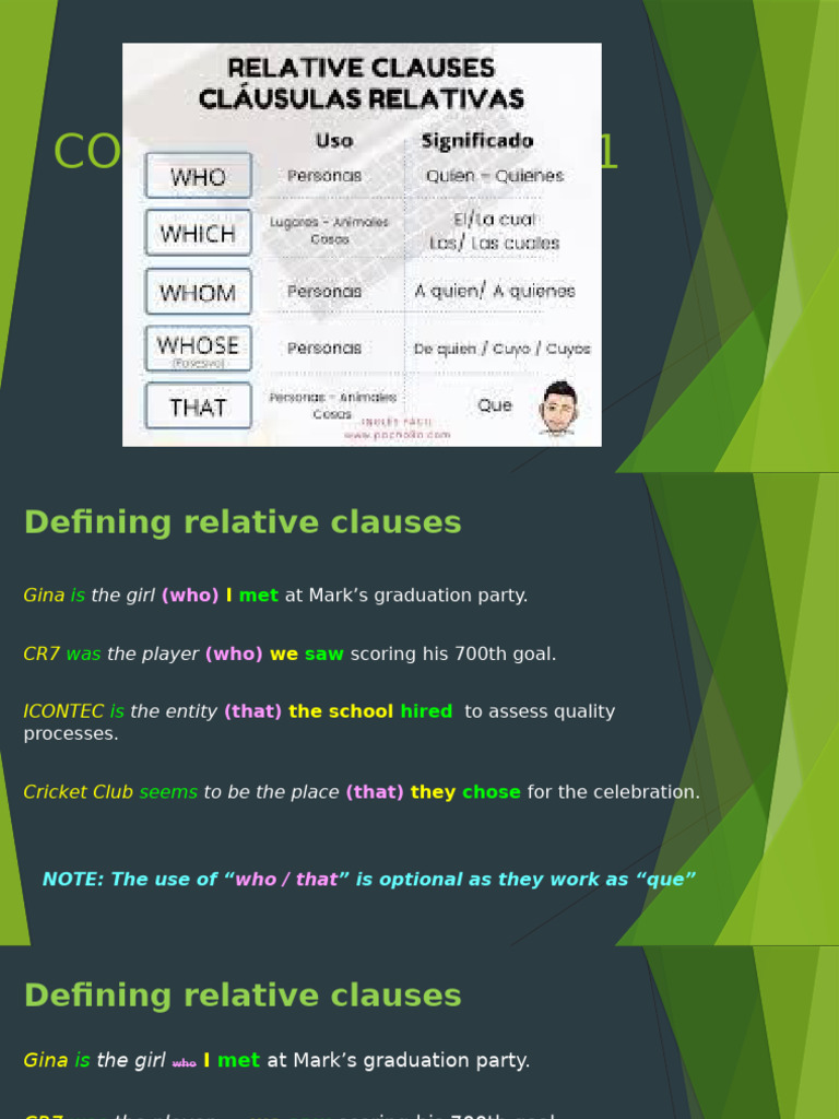 Day 25 - Relative Clauses - Complex Sentences (Students) | PDF | Syntax ...
