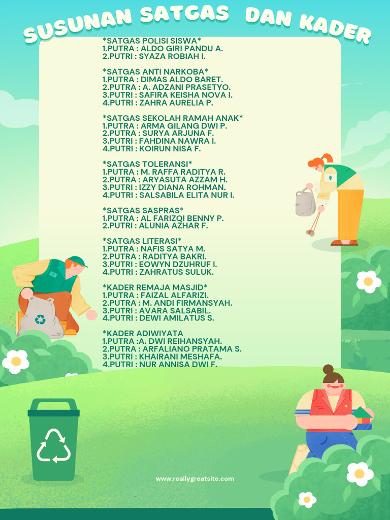 Poster Infografis Daur Ulang Sampah Ilustratif Hijau dan Putih_20240814 ...