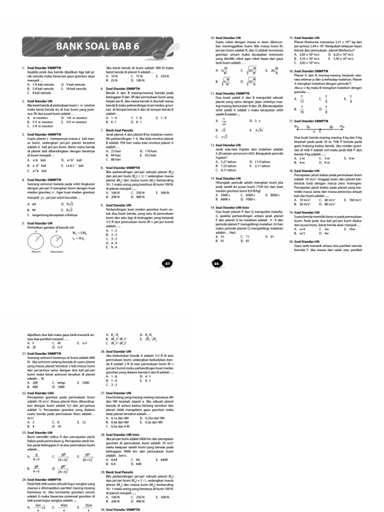 Latihan Graviitasi Dan HK - Keppler | PDF