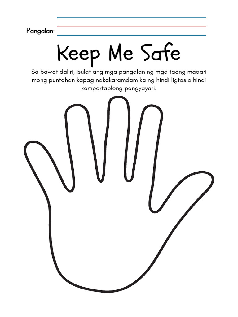 Keep Me Safe Worksheet | PDF
