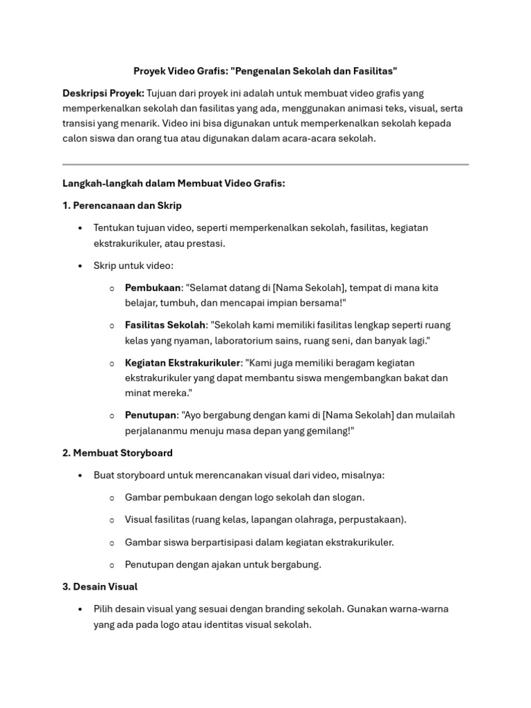 Proyek Video Grafis dkv 4 | PDF