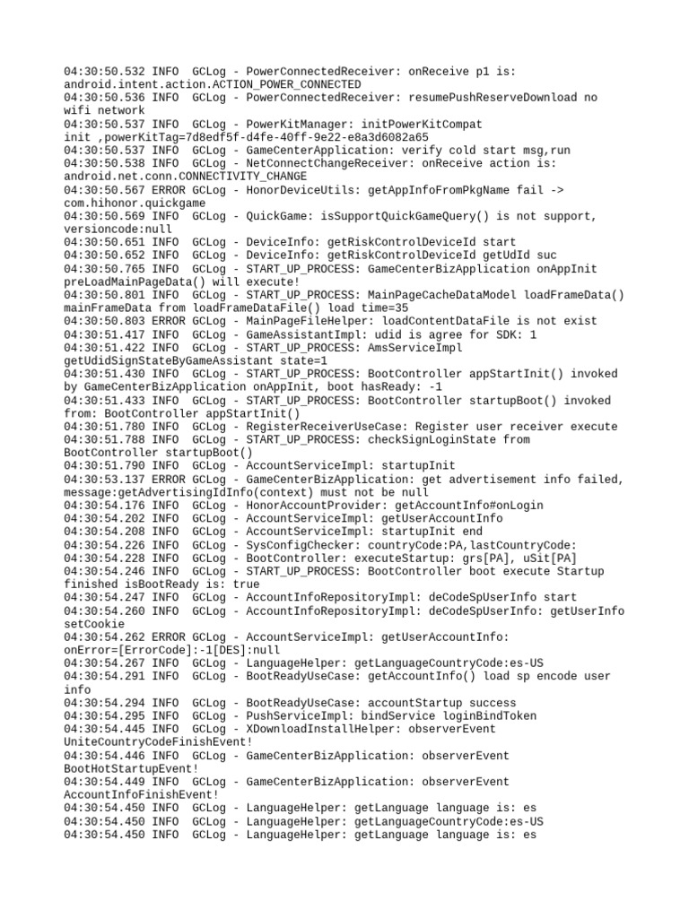 Errores y Procesos en GameCenter | PDF | Protocolos de capa de aplicación | Ciencias de la ...