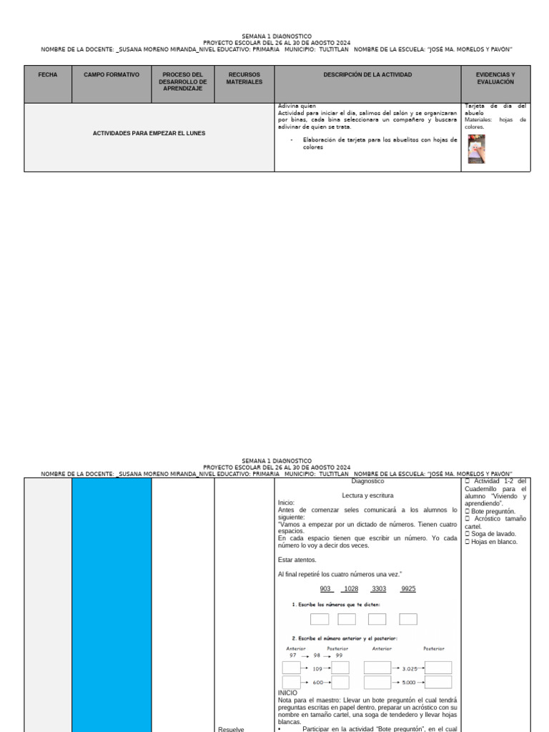 Sem 1 Diag 4º | PDF