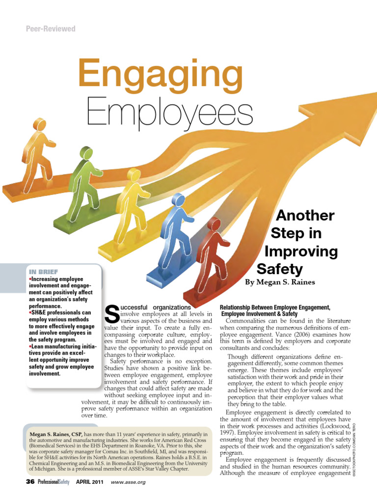 Engaging Employees Another Step in Improving Safety | PDF | Safety ...