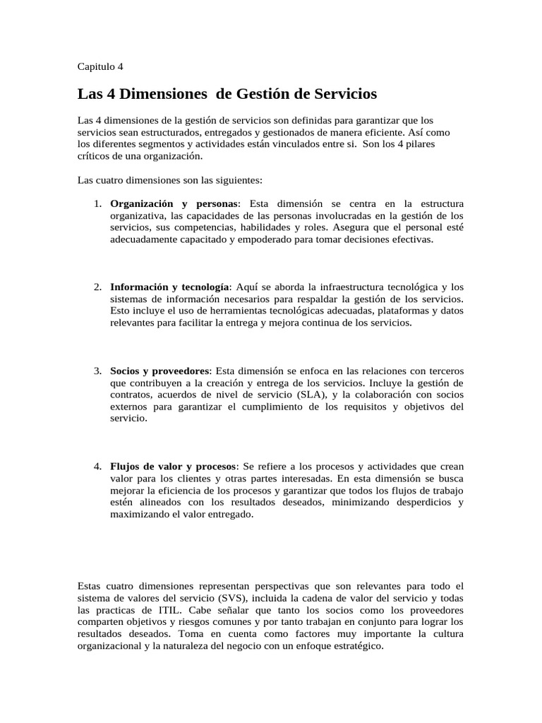 Tarea Norma ITIL 4 | PDF | Itil | Acuerdo de nivel de servicio