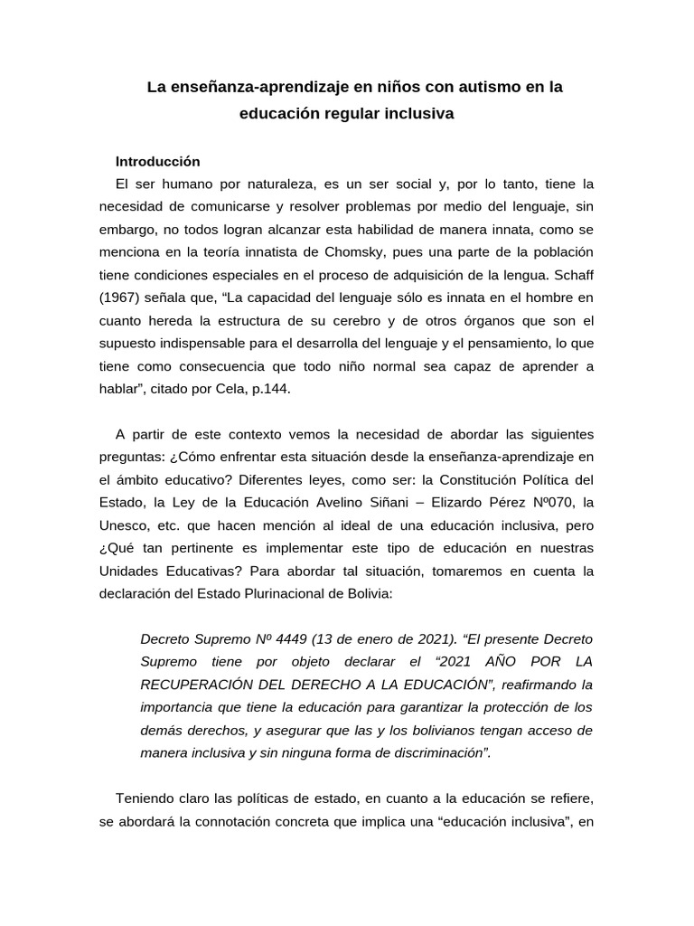 Ensayo Lily Rojas (1) | PDF | Autismo | Enseñando