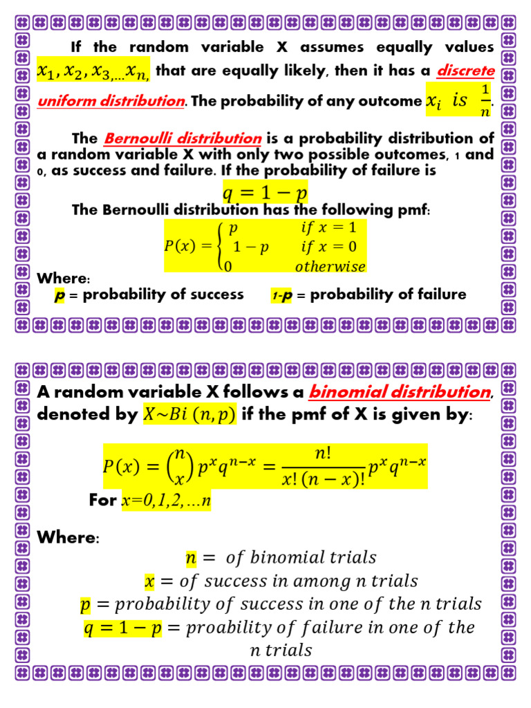Lesson-Other Discrete Probability Distribution | PDF | Probability Distribution | Variance