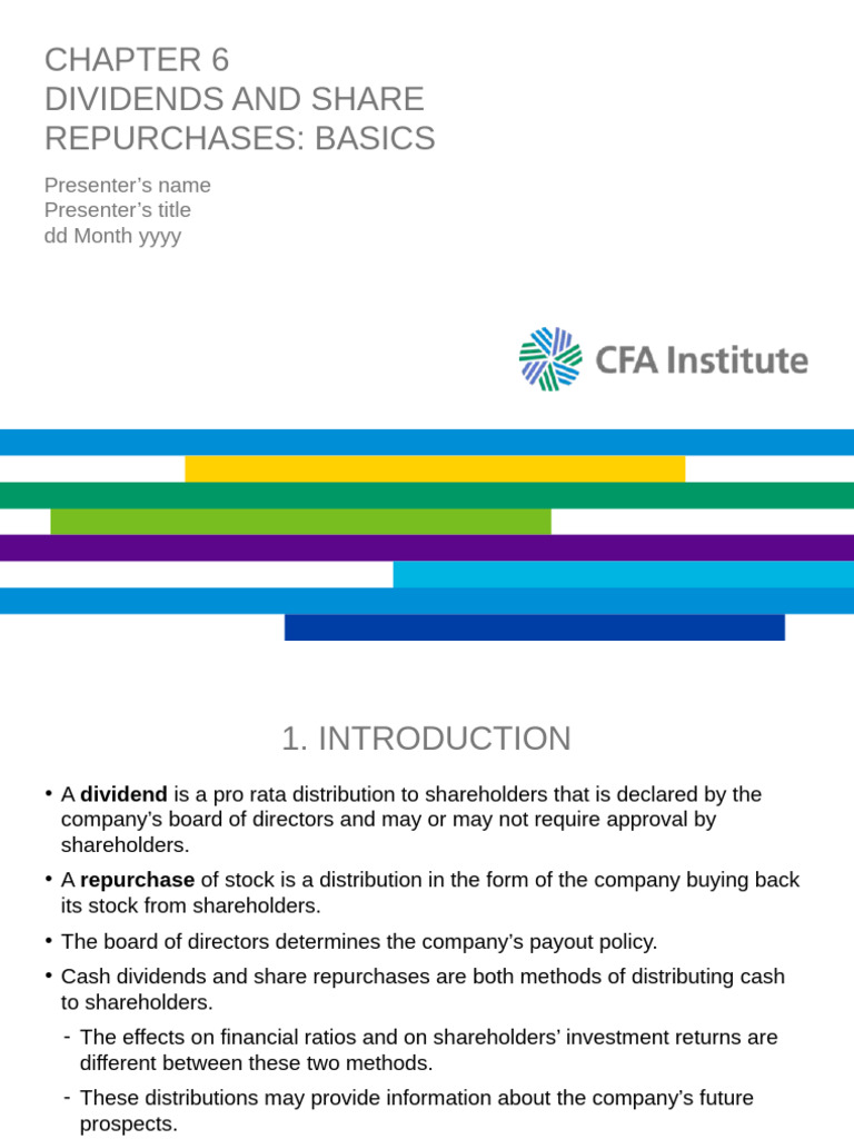 Corporate Finance Chapter6 | PDF | Share Repurchase | Dividend