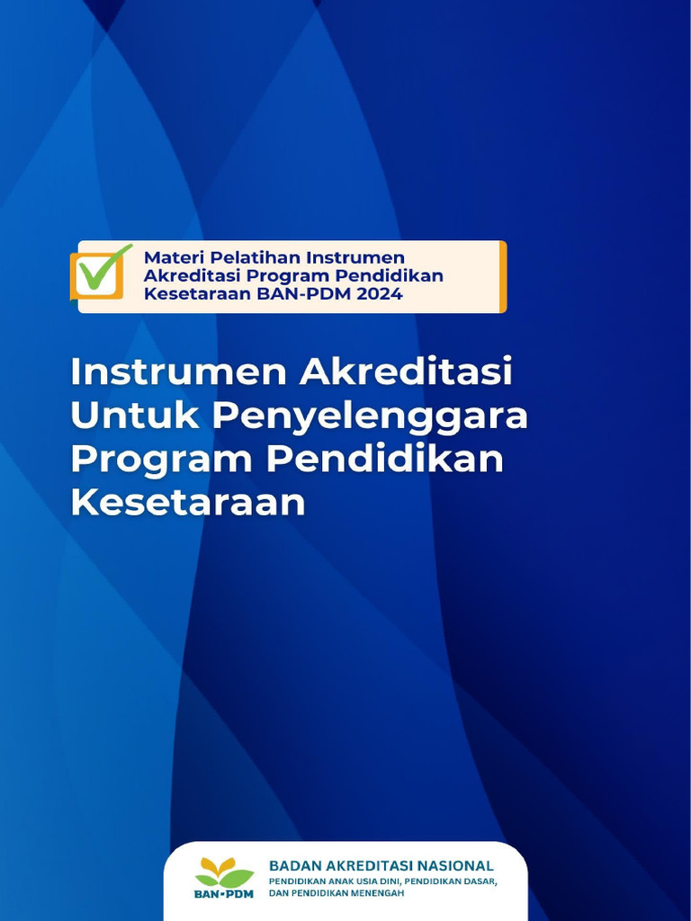 3. Instrumen Akreditasi Program Pendidikan Kesetaraan 2024 | PDF