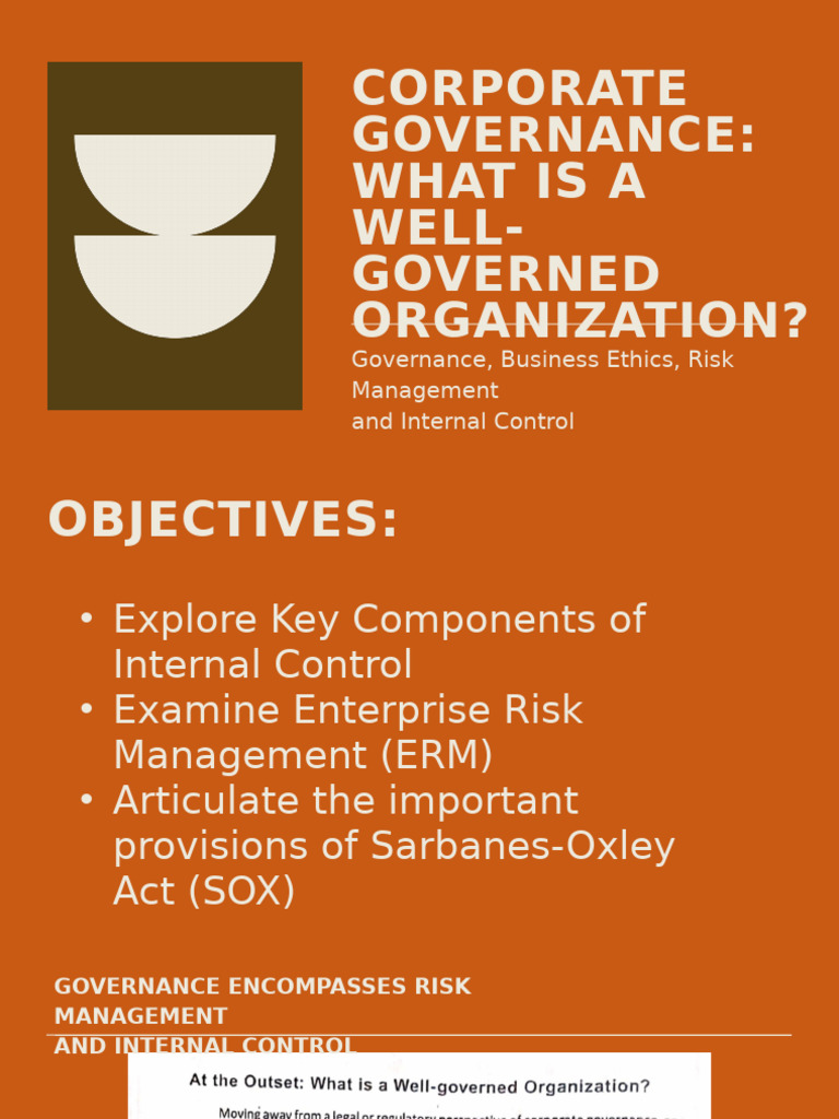 Governance | PDF | Internal Control | Sarbanes–Oxley Act