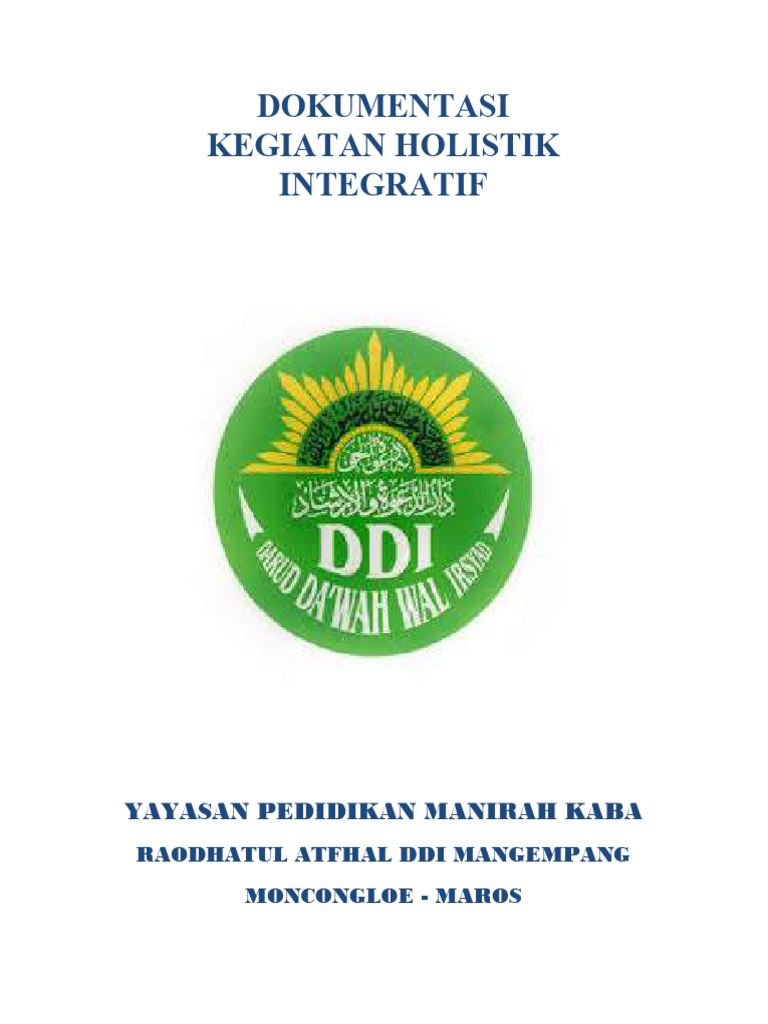 Dokumentasi Holistik RA DDI Mangempang | PDF