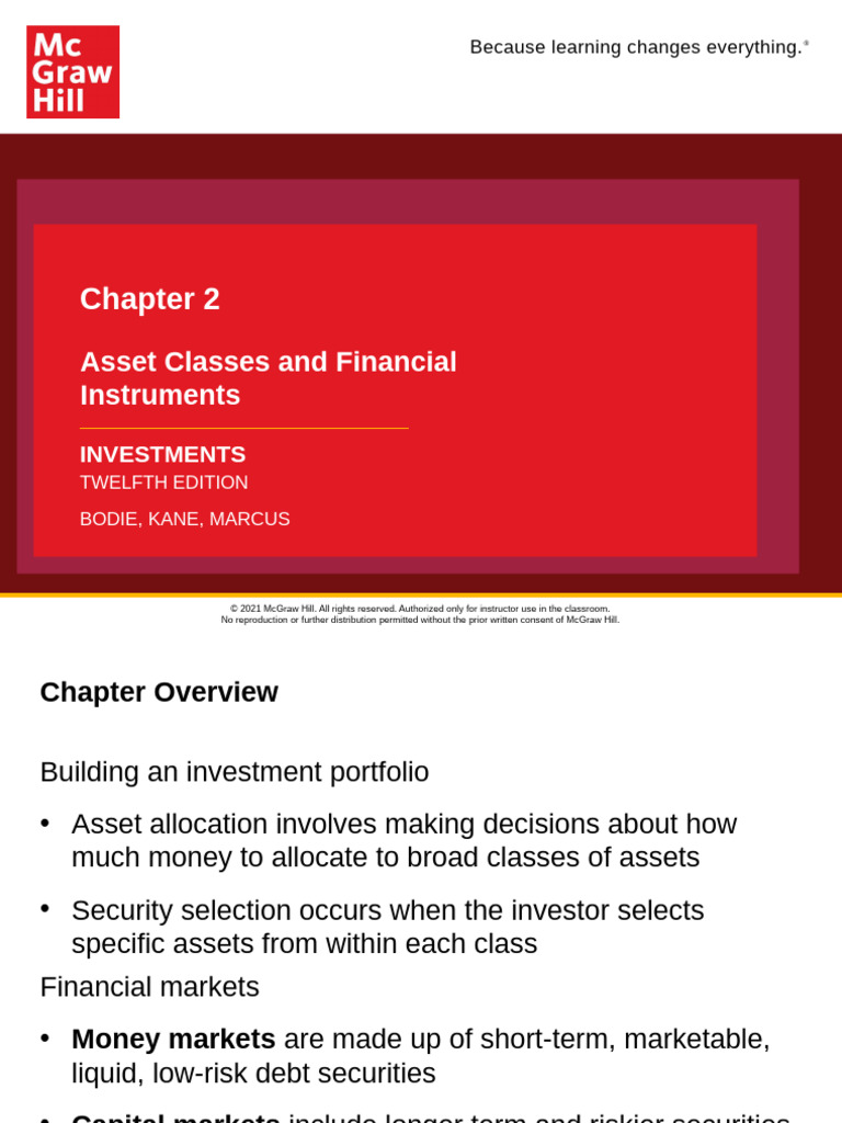 Bodie Investments 12e PPT CH02 Accessible | PDF | Cost Of Living | Bonds (Finance)