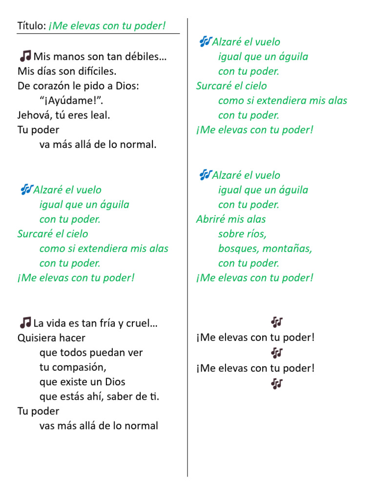 Me Elevas Con Tu Poder | PDF