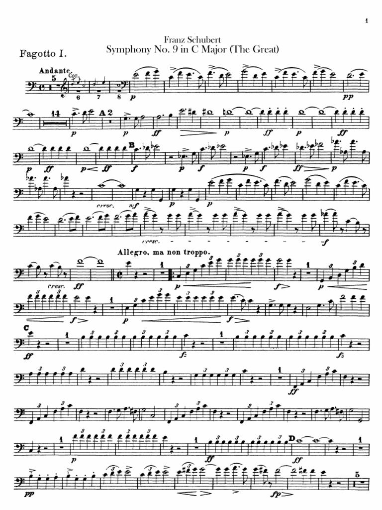 IMSLP36134 PMLP25384 Schubert Sym9.Bassoon | PDF