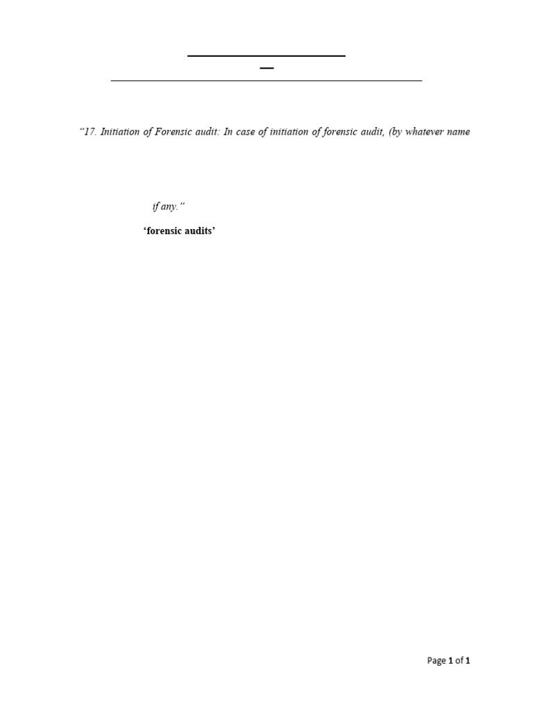 Forensic Audit Disclosure FAQs for Listed Entities | PDF
