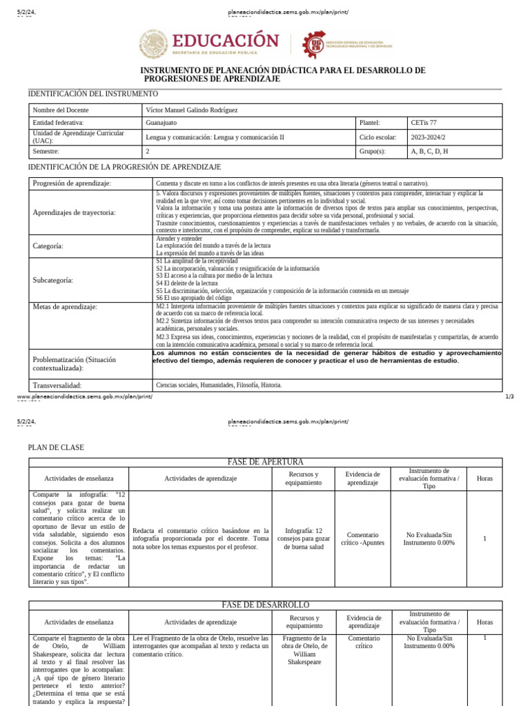 Progresión 5 | PDF | Enseñando | Aprendizaje